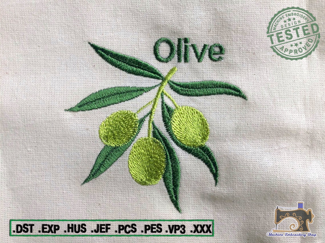 Olive Branch Machine Embroidery Design - Etsy