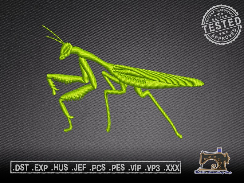 Mantis Insect Machine Embroidery Design | Etsy