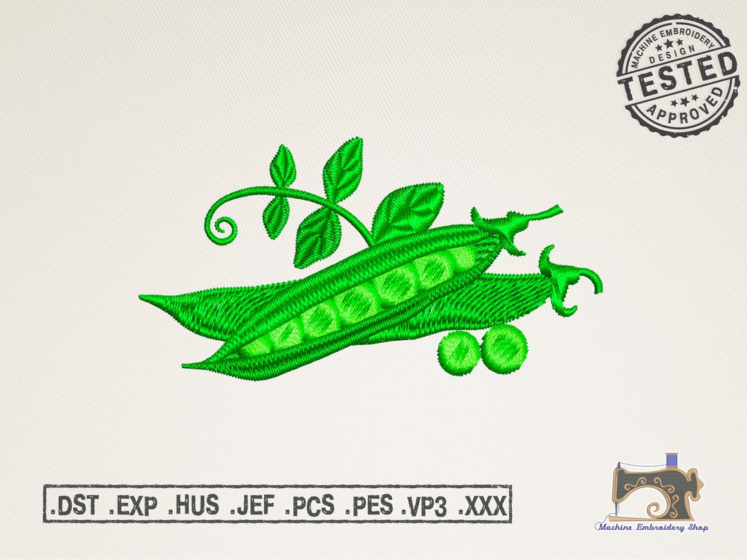 Green Pea, Peas Vegetable Machine Embroidery Design - Etsy