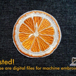 Orange Digital Embroidery - Machine Embroidery Design for Instant ...