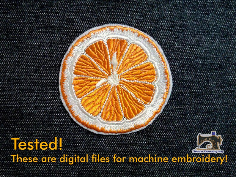 Orange Digital Embroidery - Machine Embroidery Design for Instant ...