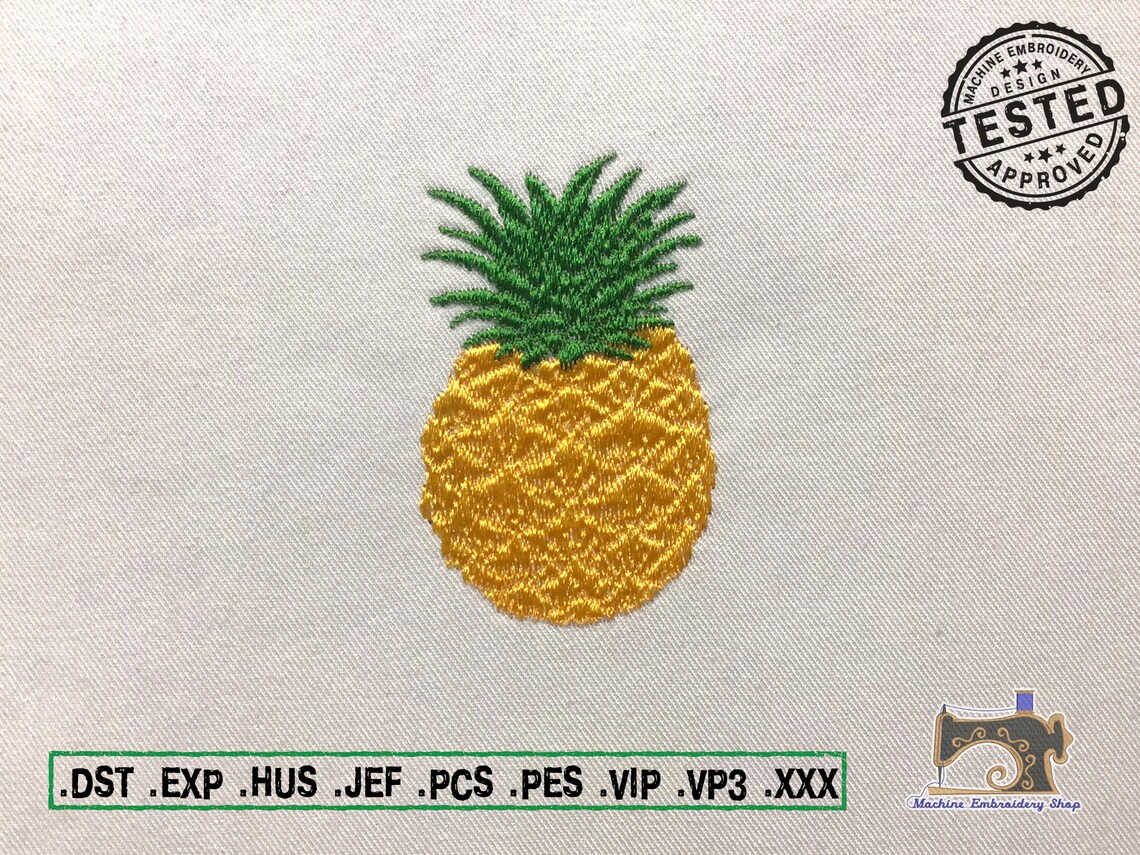 Small Pineapple Machine Embroidery Design | Etsy
