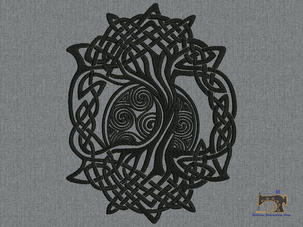 Machine Embroidery Design Celtic Symbol Tree of Life. Digital Machine ...
