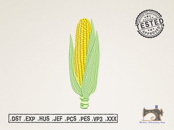 Corn Vegetable 2 Sizes Machine Embroidery Design - Etsy