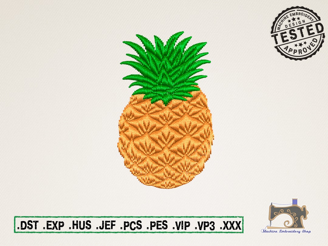 Small Pineapple Machine Embroidery Design - Etsy