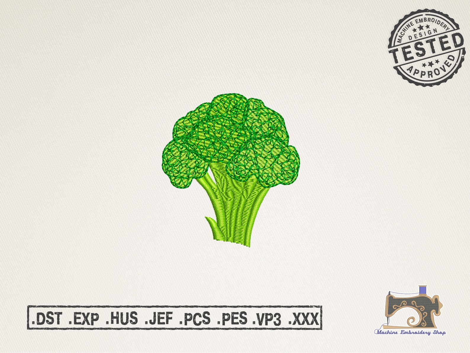 Broccoli Vegetable Machine Embroidery Design - Etsy