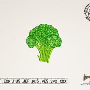 Broccoli Vegetable Machine Embroidery Design - Etsy