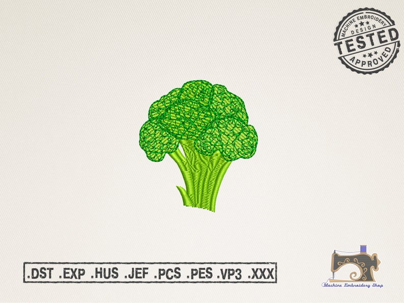Broccoli Vegetable Machine Embroidery Design - Etsy