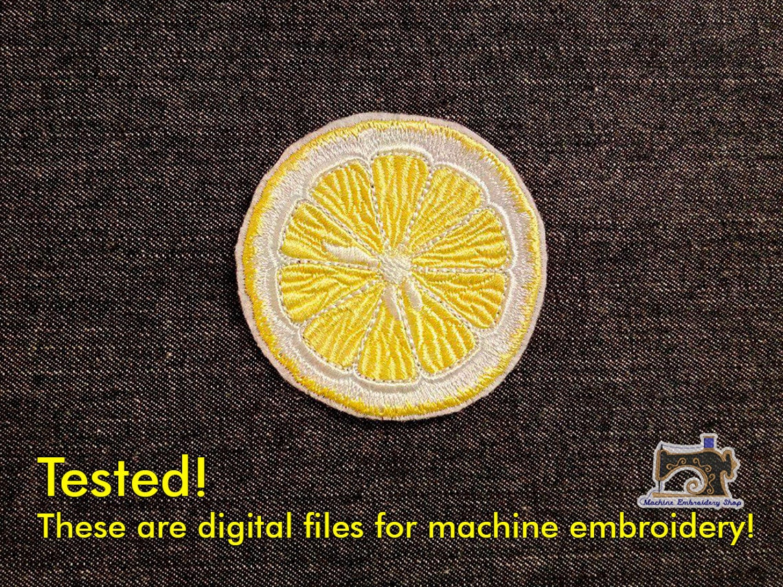 Machine Embroidery Design Lemon Patch. Digital Embroidery - Etsy