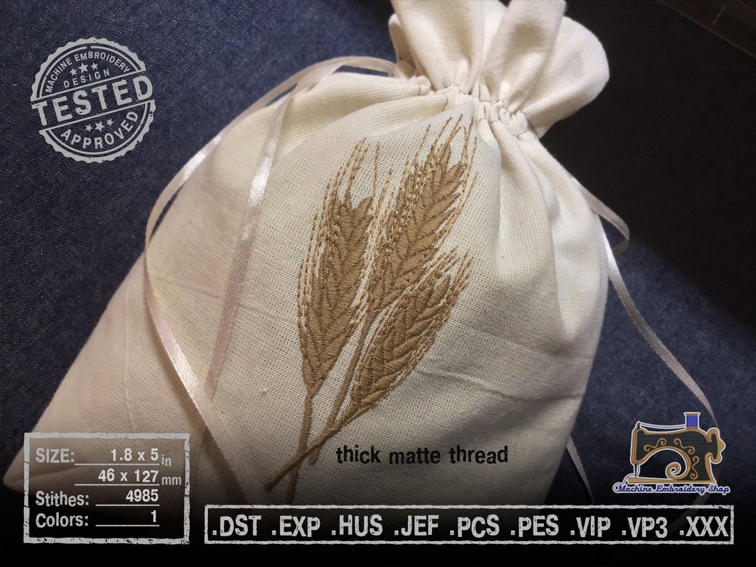 Wheat Stems, Wheat Spikelets - Machine Embroidery Design for Kitchen ...