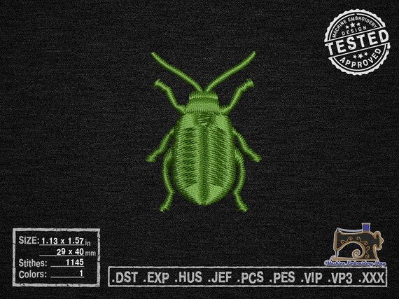 Beetle Insect Machine Embroidery Design | Etsy