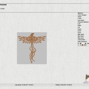 Phoenix Bird - Bird of Wonder - the Secular Bird - Machine Embroidery ...