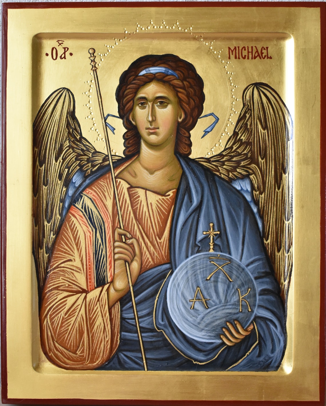 Archangel Michael Orthodox Icon Hand Painting Icon Egg Tempera - Etsy