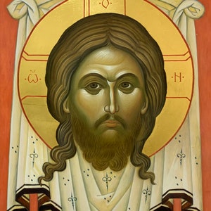 Jesus Christ Icon, Mandylion of Edessa, Byzantine Orthodox Icon, Egg ...
