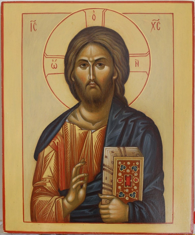 Christ icon Byzantine orthodox egg tempera Икона Христос | Etsy