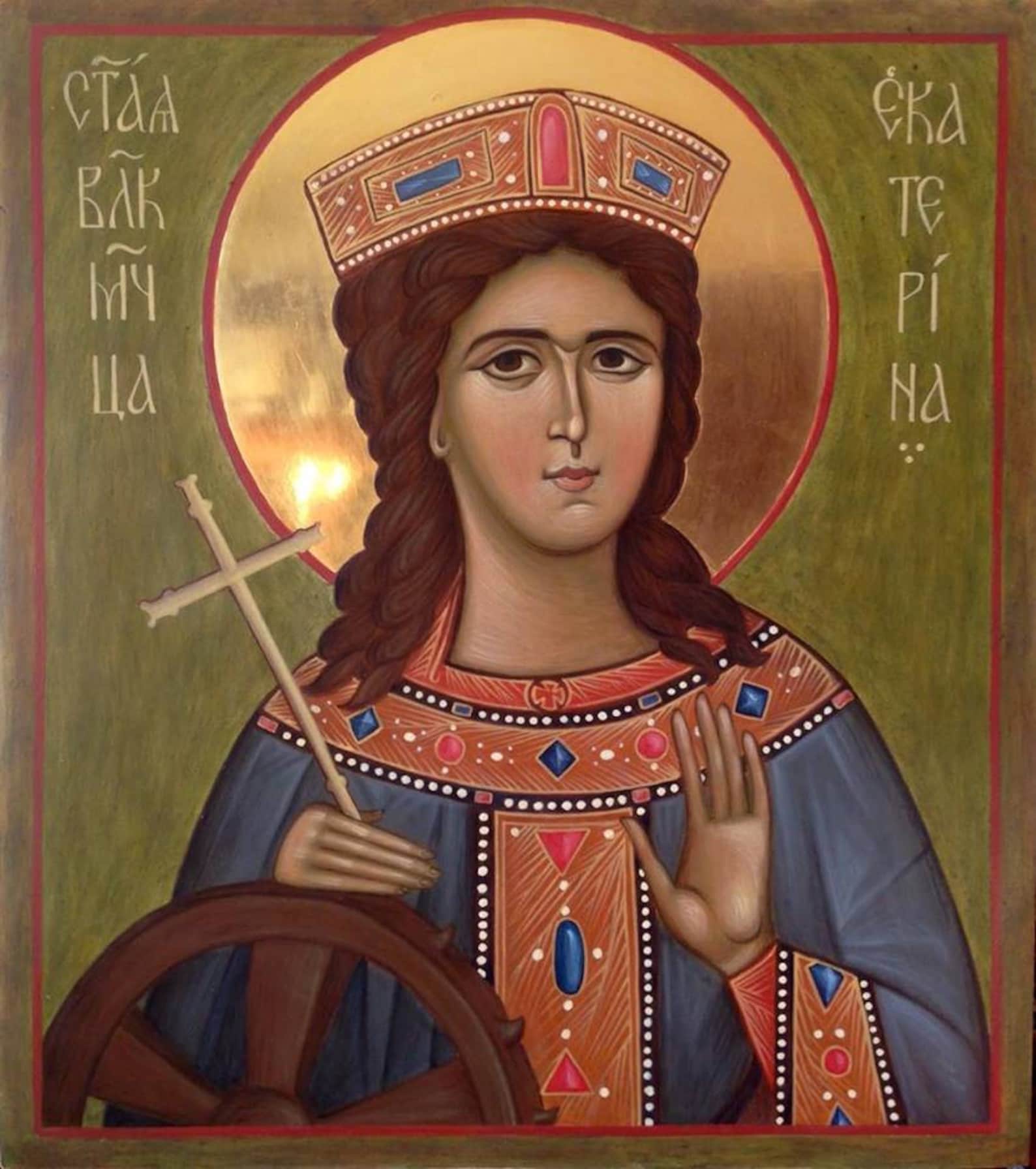 Saint Great Martyr Catherine Katerina Byzantine Icon Orthodox - Etsy