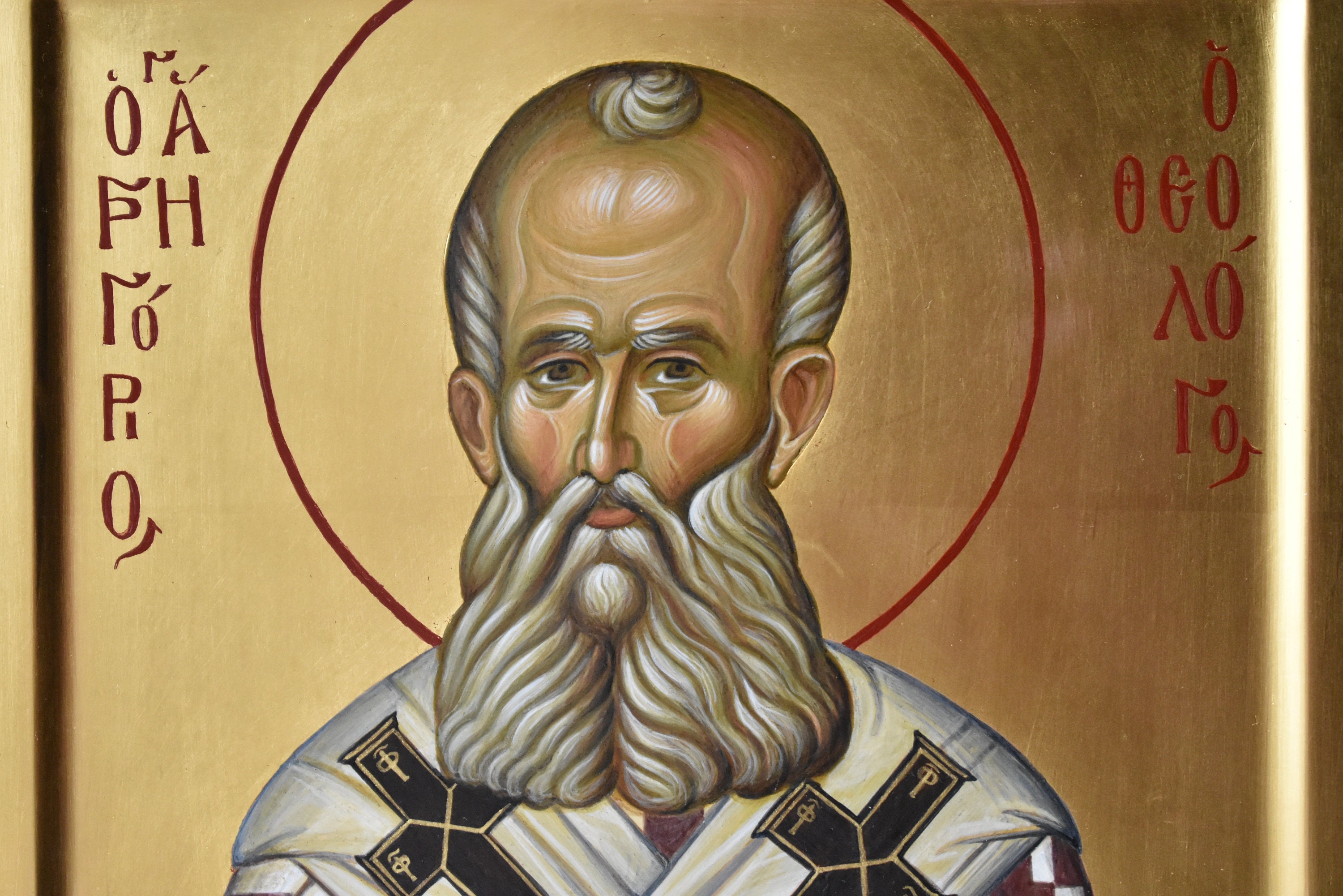 St. Gregory the Theologian Orthodox Icon Byzantine Icon Greek Icon Egg ...