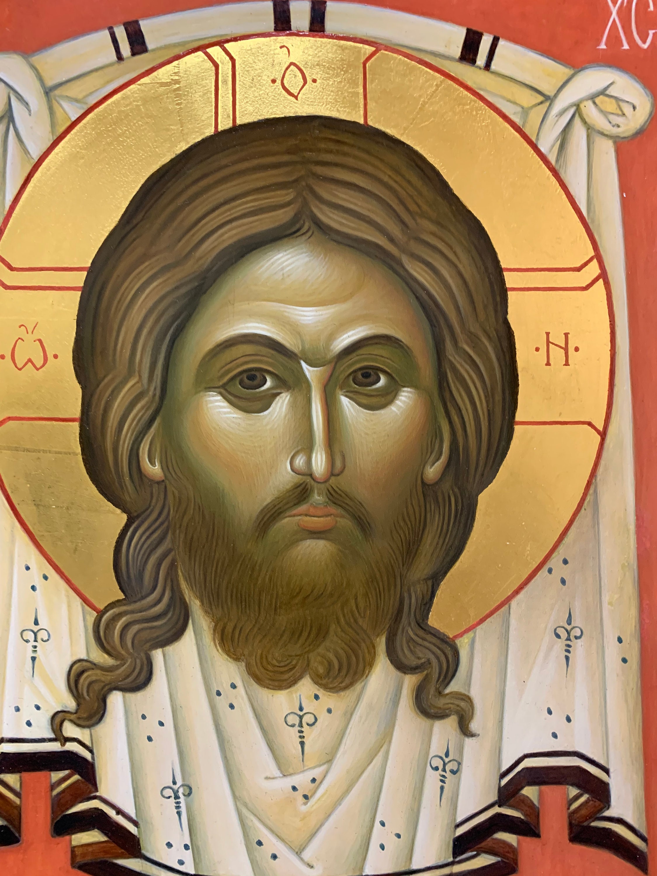 Jesus Christ Icon, Mandylion of Edessa, Byzantine Orthodox Icon, Egg ...