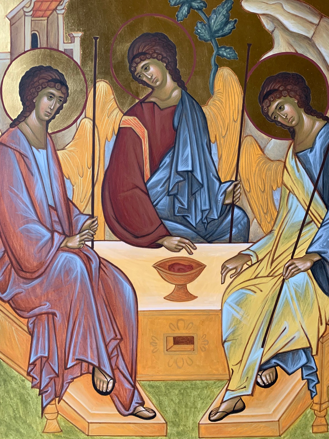 Orthodox Icon Holy Trinity Copy of Andrei Rublev Byzantine Orthodox ...
