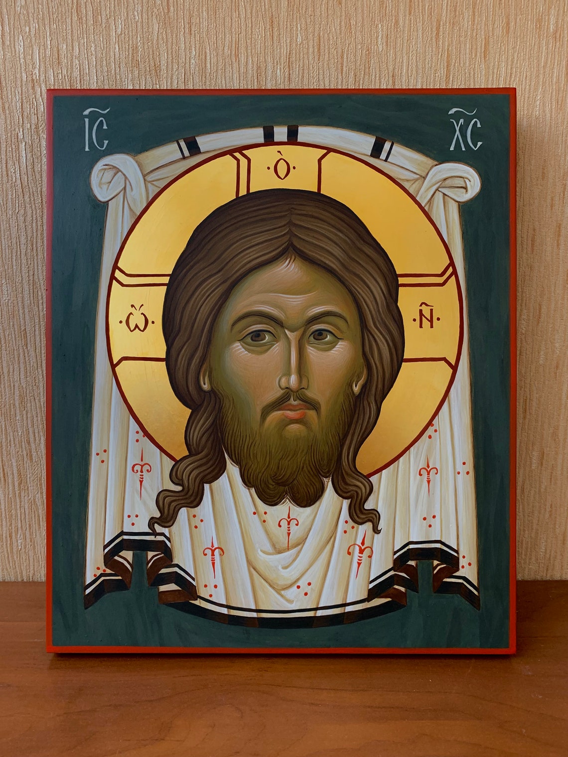 Jesus Christ Icon, Mandylion of Edessa, Byzantine Orthodox Icon, Egg ...