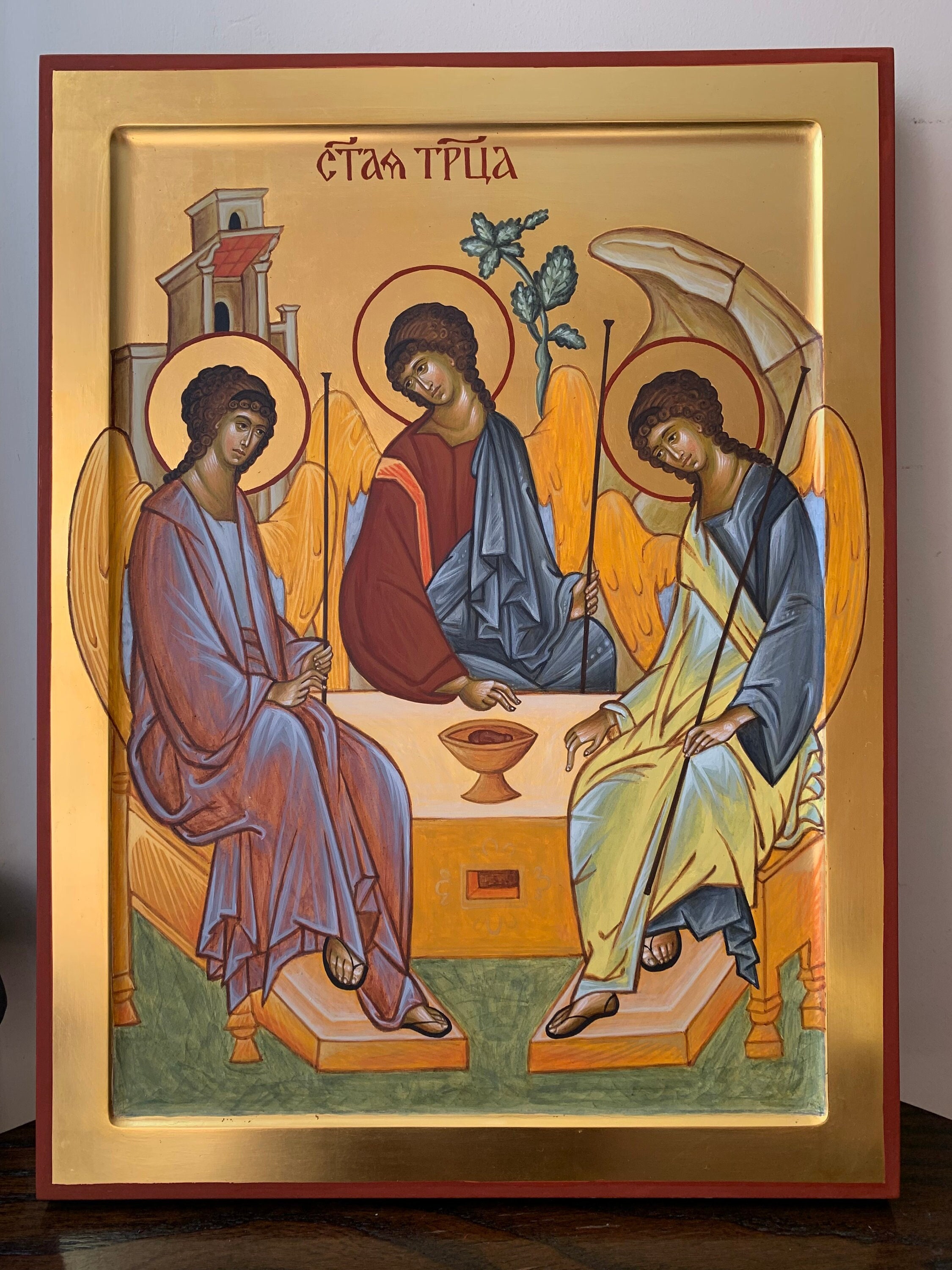 Orthodox Icon Holy Trinity Copy of Andrei Rublev Byzantine Orthodox ...