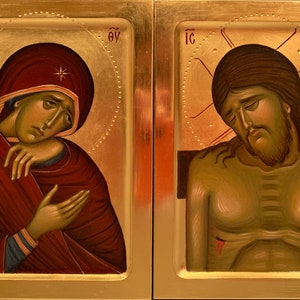 Orthodox Icon Weep Not for Me Mother Egg Tempera Mother of God Hand ...