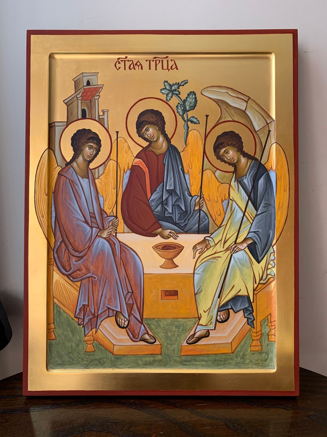 Orthodox Icon Holy Trinity Copy of Andrei Rublev Byzantine Orthodox ...