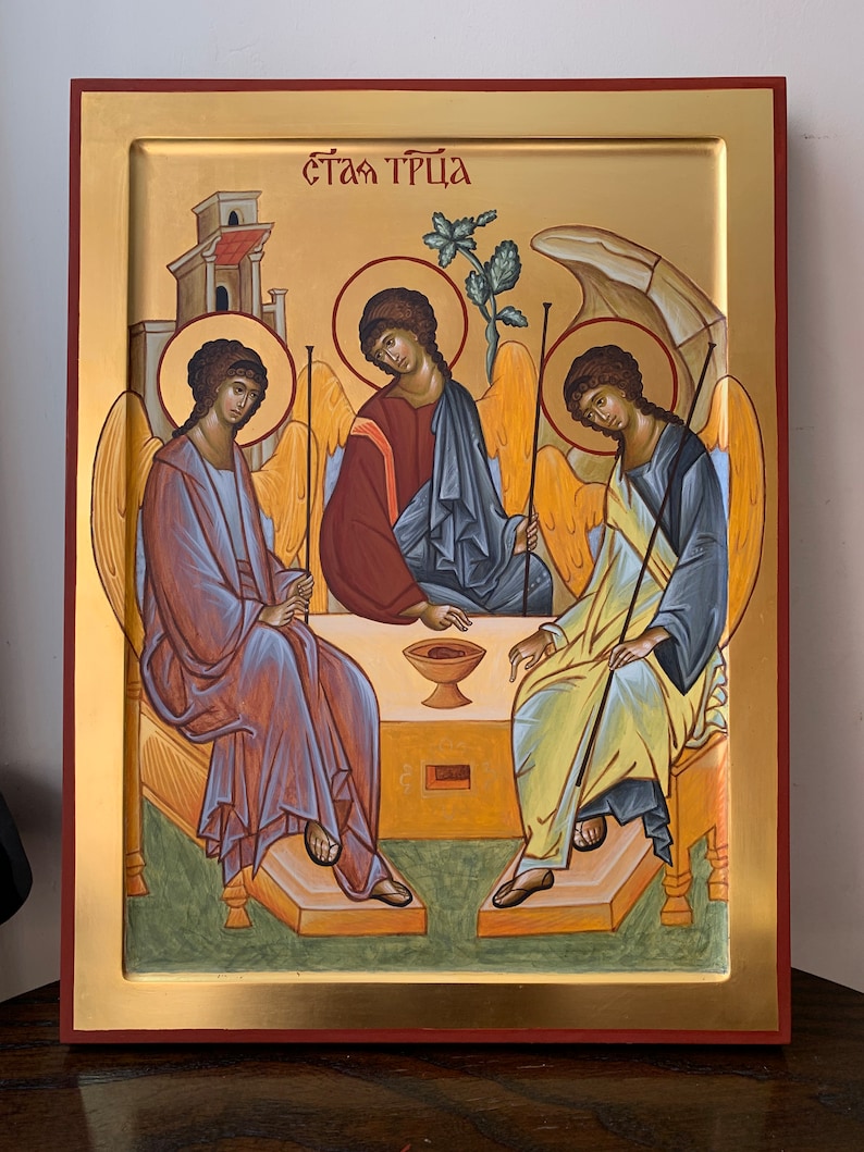 Orthodox Icon Holy Trinity Copy of Andrei Rublev Byzantine Orthodox ...