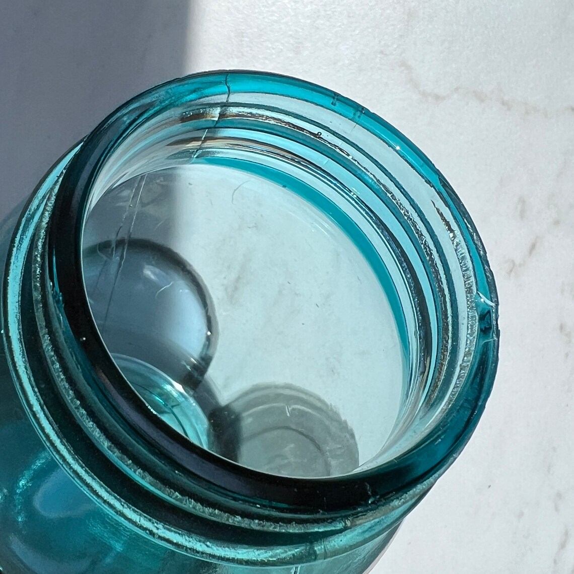 2 Ball Jars Authentic Vintage Blue Ball Perfect Mason Jars OFFSET #3C ...