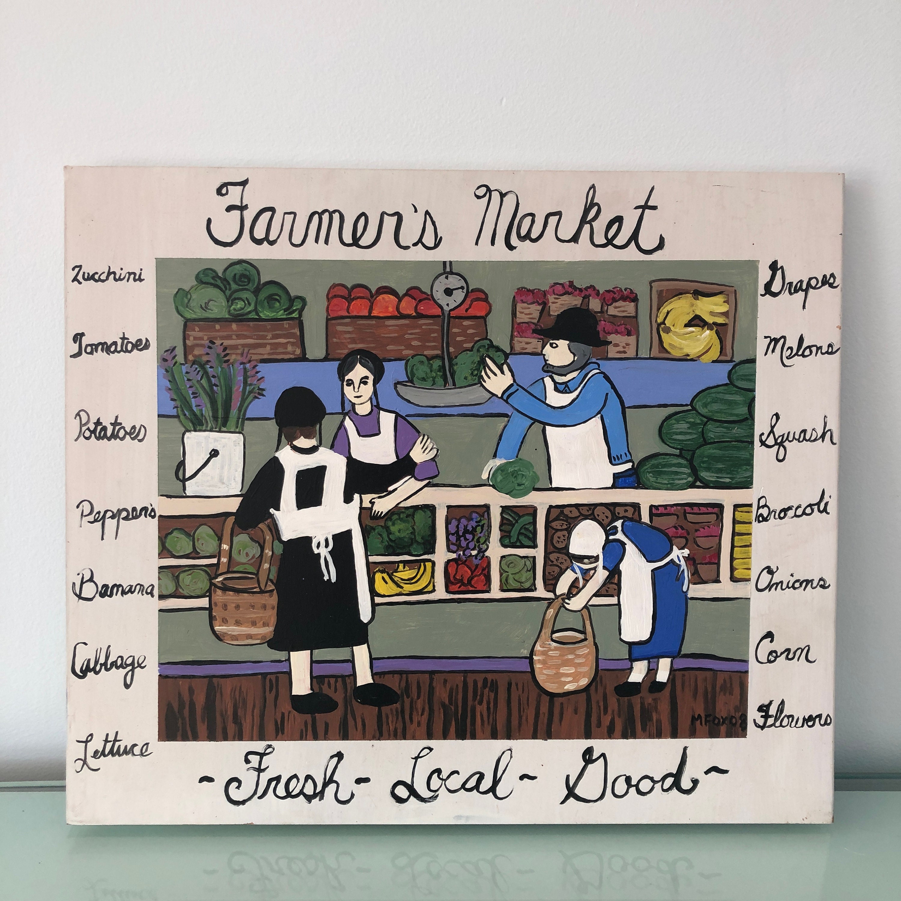 Pennsylvania Dutch Amish Farm Folk Country Original Art by Marylin Fox ...