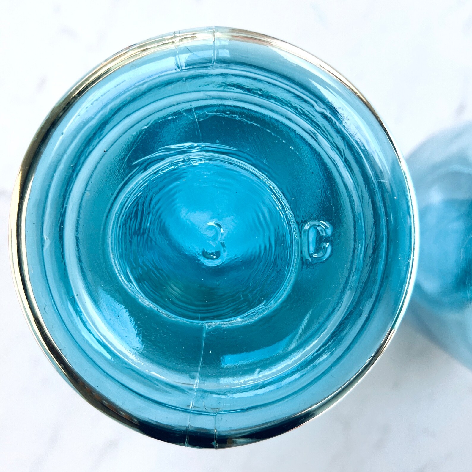 2 Ball Jars Authentic Vintage Blue Ball Perfect Mason Jars OFFSET #3C ...