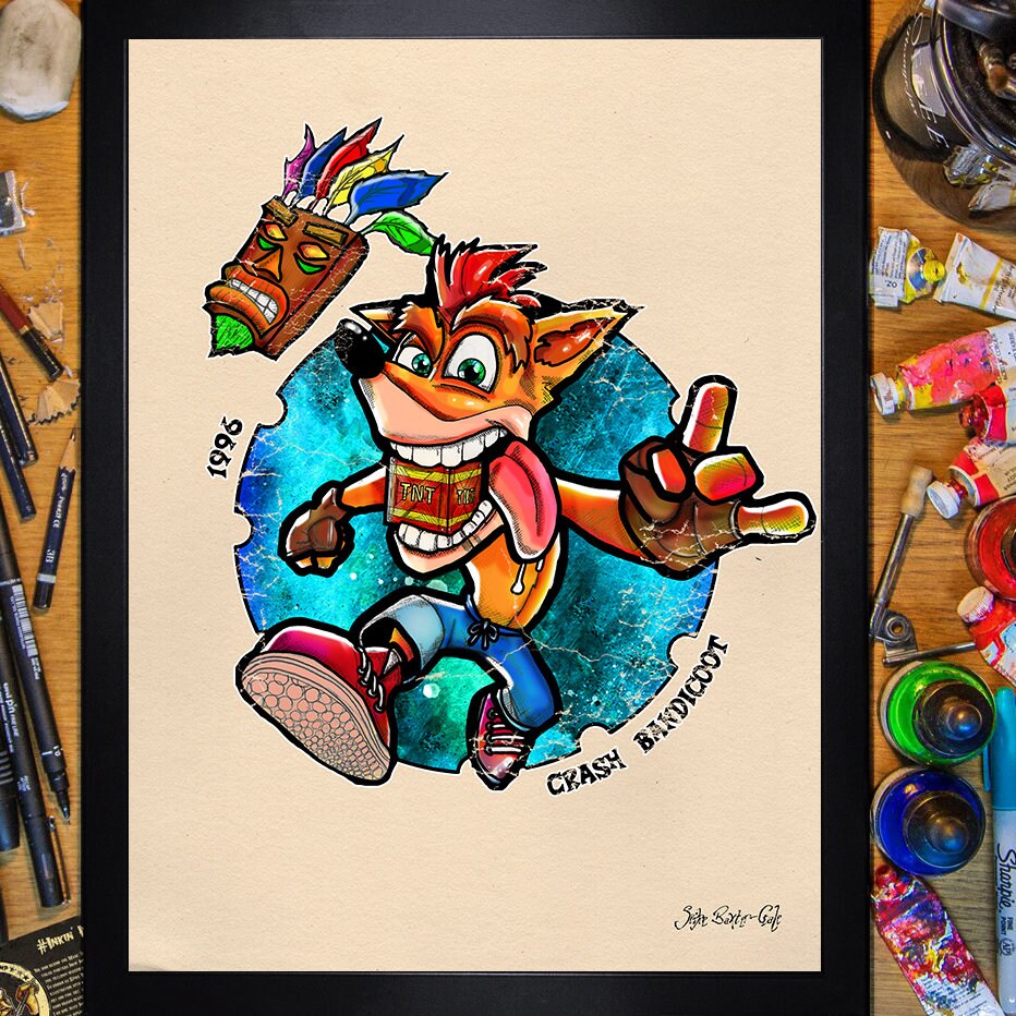 Crash Bandicoot. 30x40 Poster/Framed | Etsy