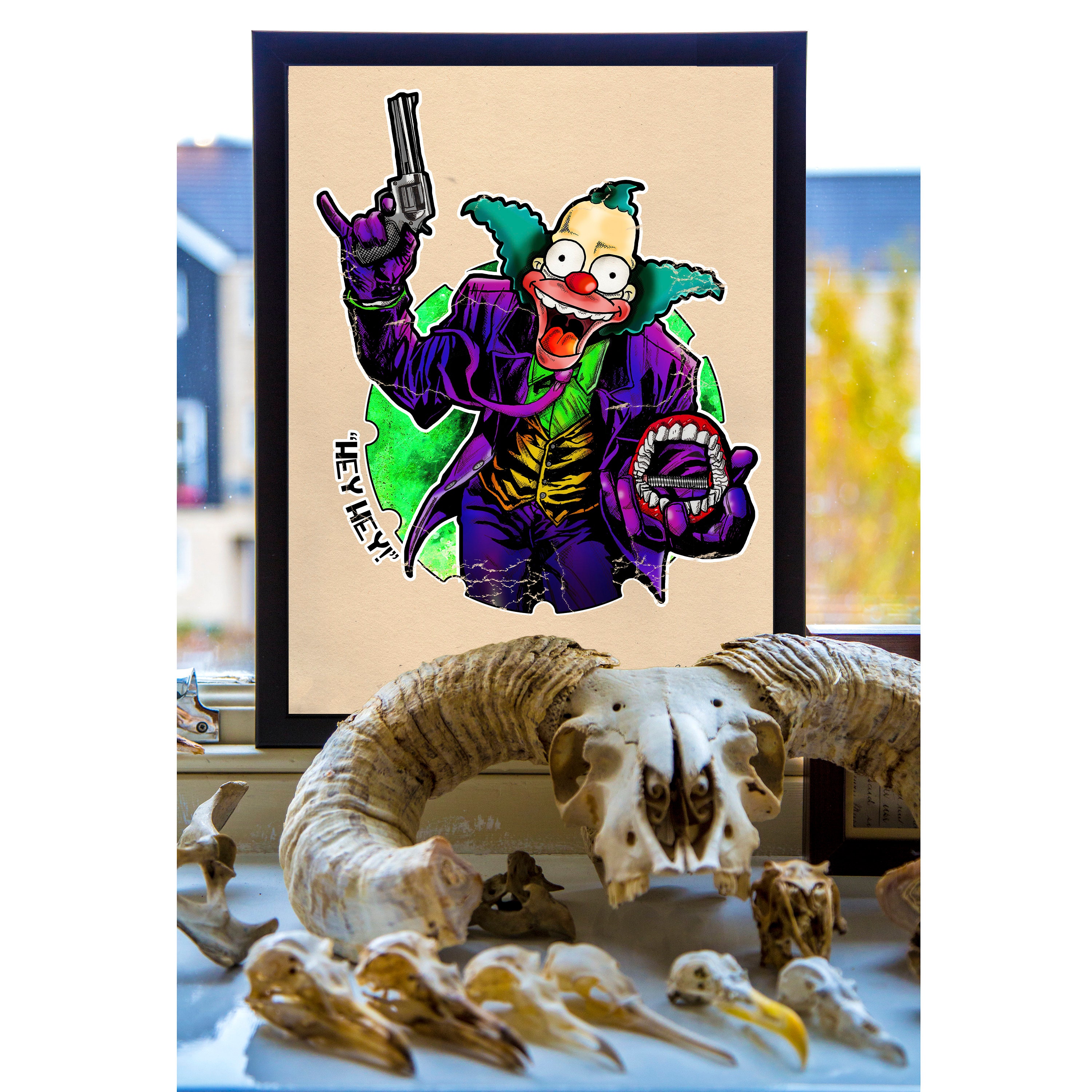 Krusty the Joker. 30x40 Poster/framed - Etsy