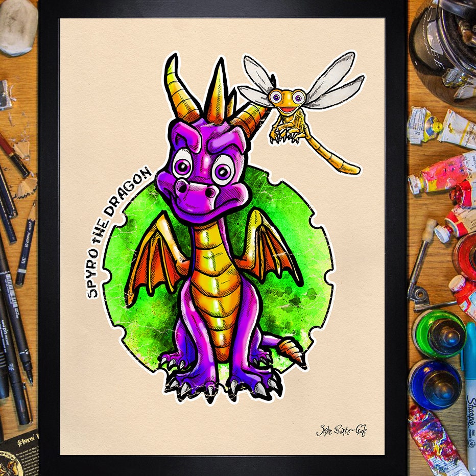 Spyro the Dragon 1998. 30x40 Poster/Framed | Etsy