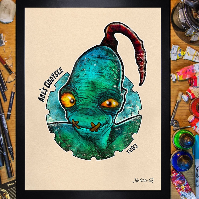 Abe's Oddysee follow Me 1997. 30x40 | Etsy