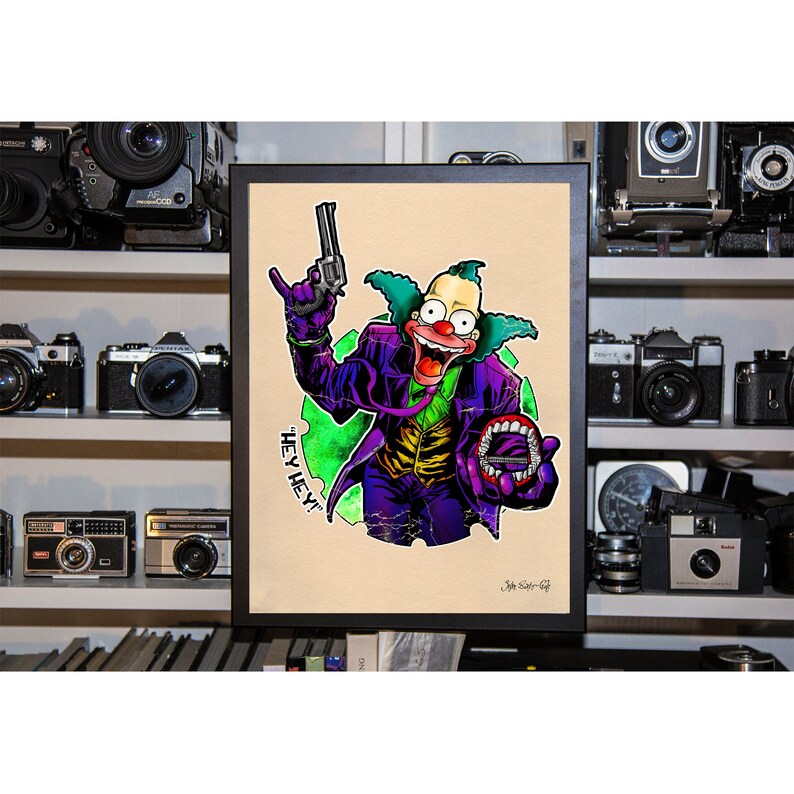 Krusty the Joker. 30x40 Poster/framed | Etsy