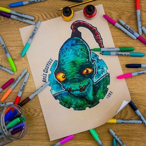 Abe's Oddysee, follow Me 1997. 30x40 Poster/framed - Etsy