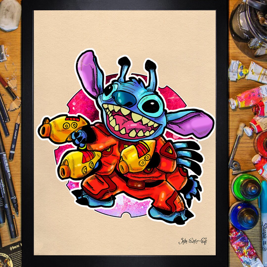 Stitch 30x40 Poster/framed - Etsy