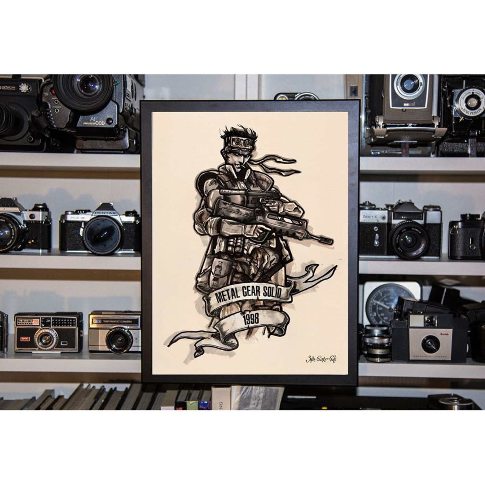 Metal Gear Solid 1 solid Snake 1998. 30x40 Poster/framed - Etsy