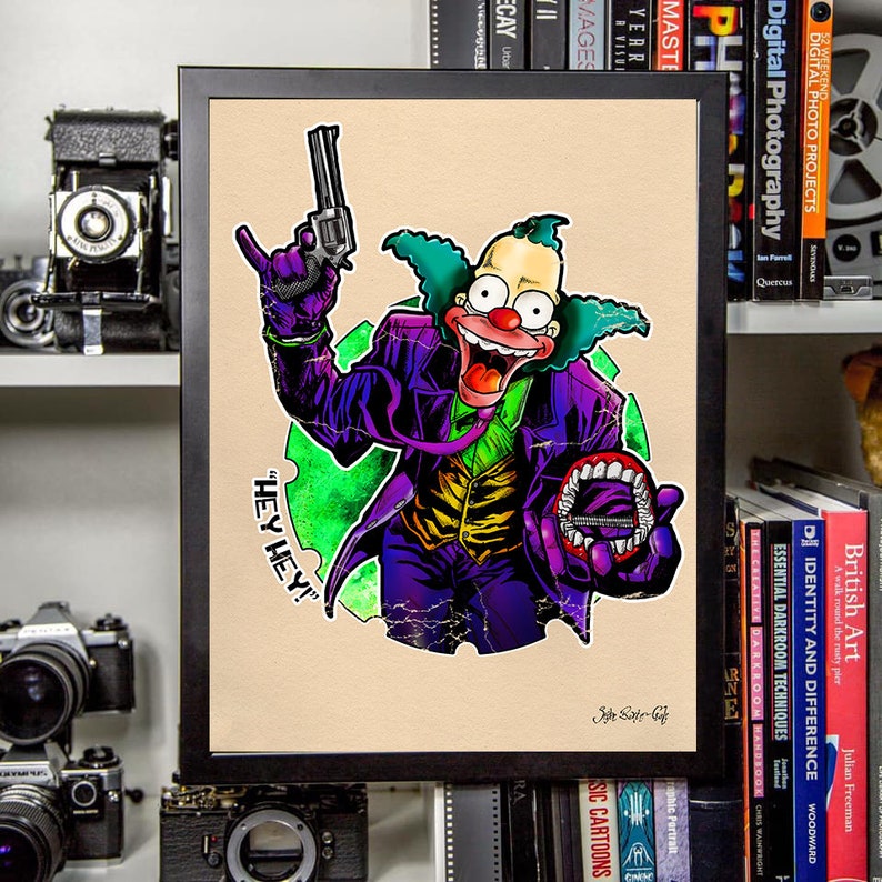 Krusty the Joker. 30x40 Poster/framed | Etsy