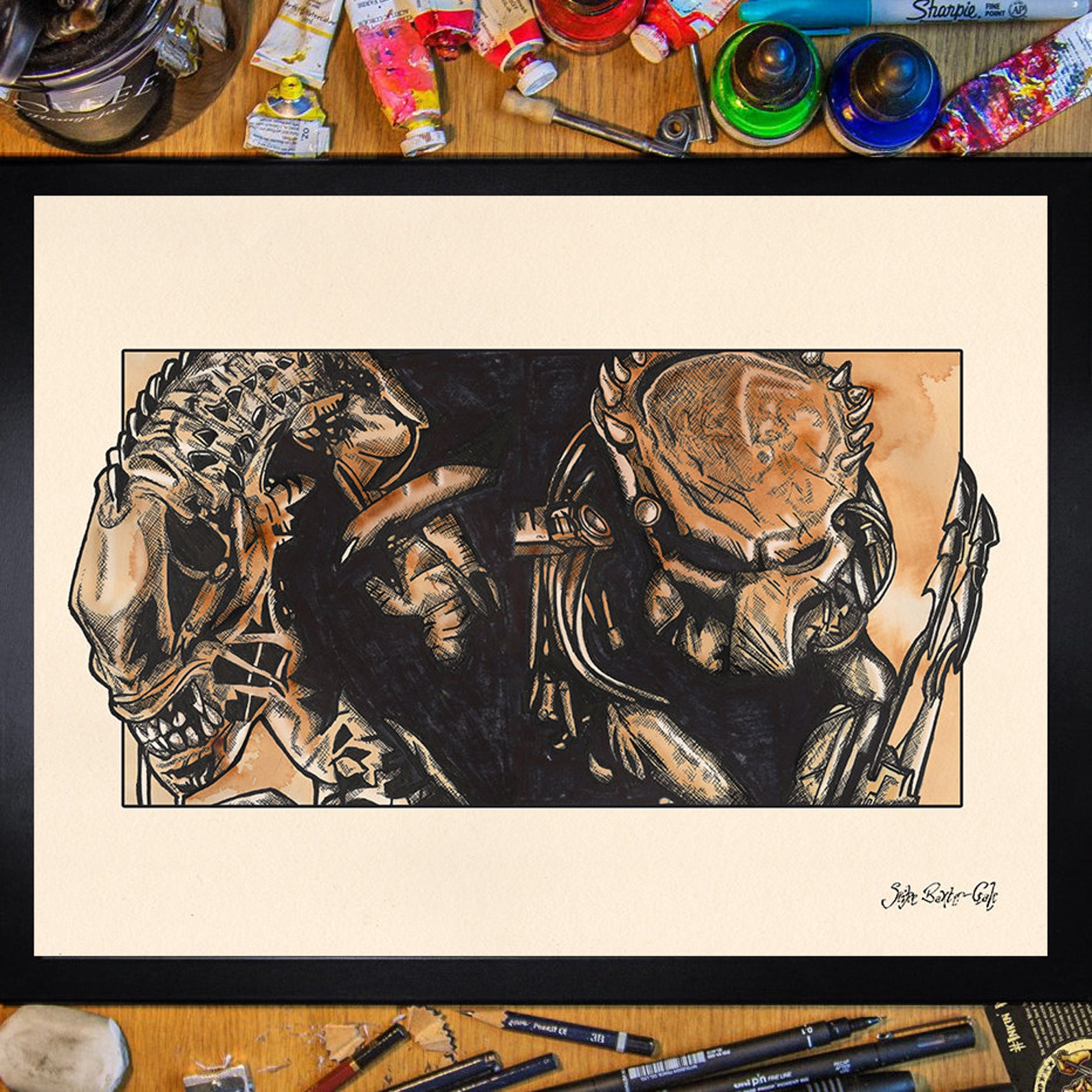 Alien Vs Predator 30x40 Poster/frame - Etsy