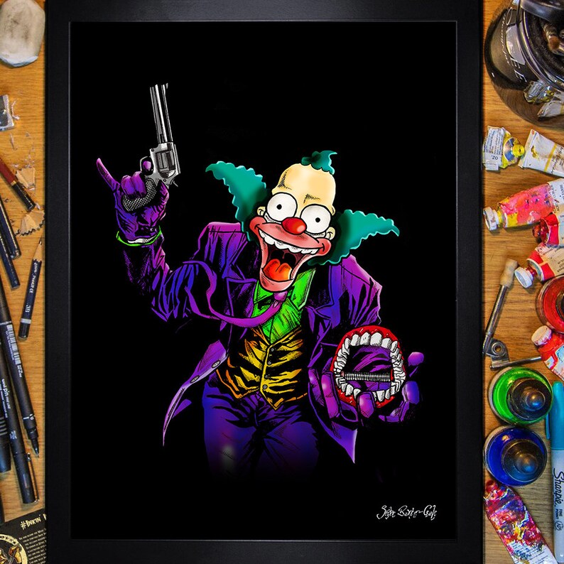 Krusty the Joker. 30x40 Poster/Framed | Etsy