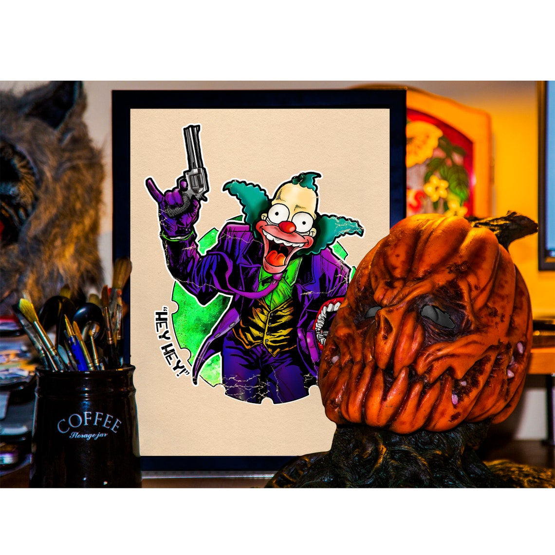 Krusty the Joker. 30x40 Poster/framed | Etsy