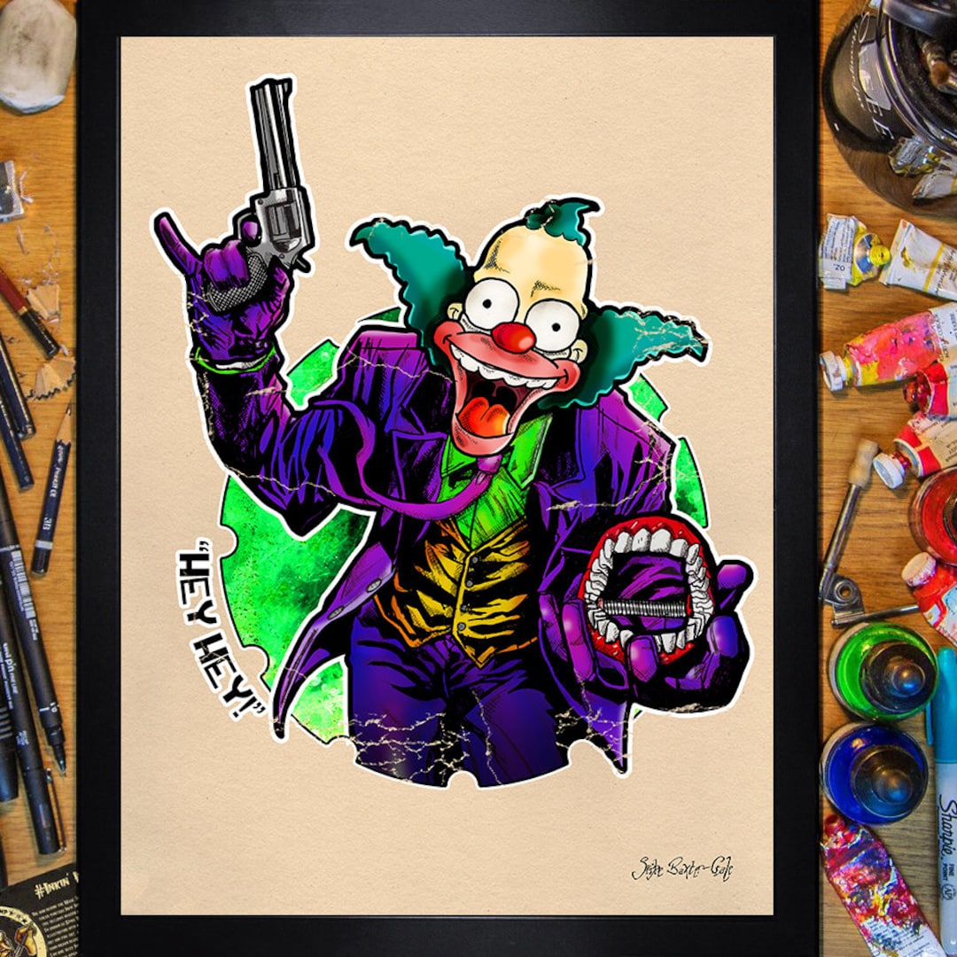 Krusty the Joker. 30x40 Poster/framed - Etsy
