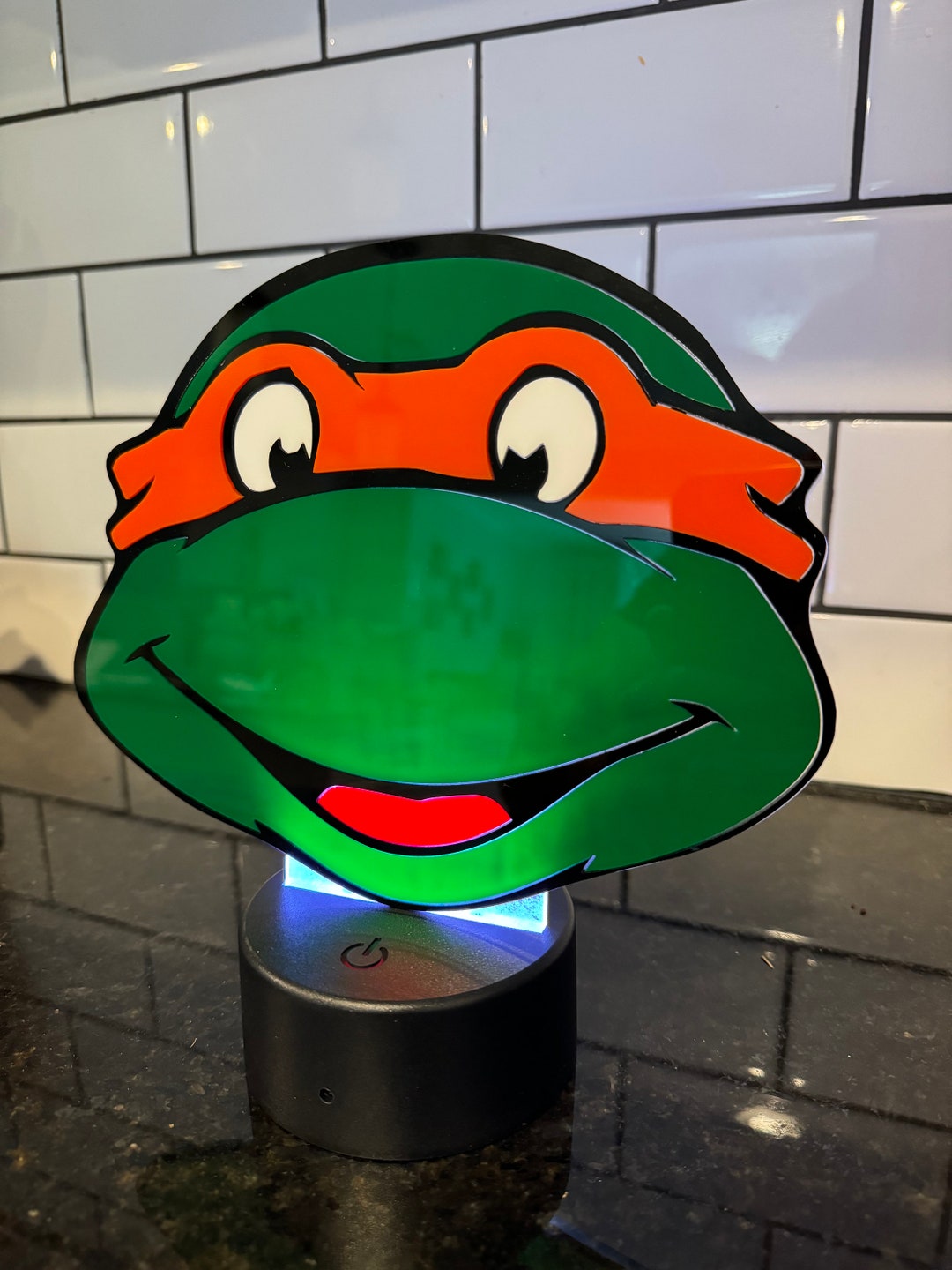 Ninja Turtle With Interchangeable Mask! Night Light Acrylic W/led ...