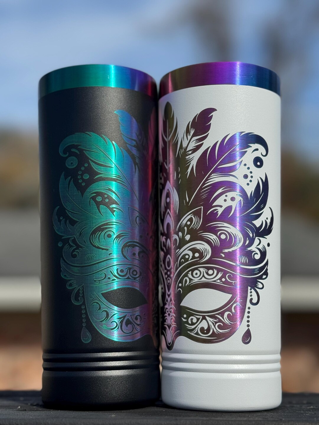 Mardi Gras Tumbler 22oz Skinny W/lid - Etsy