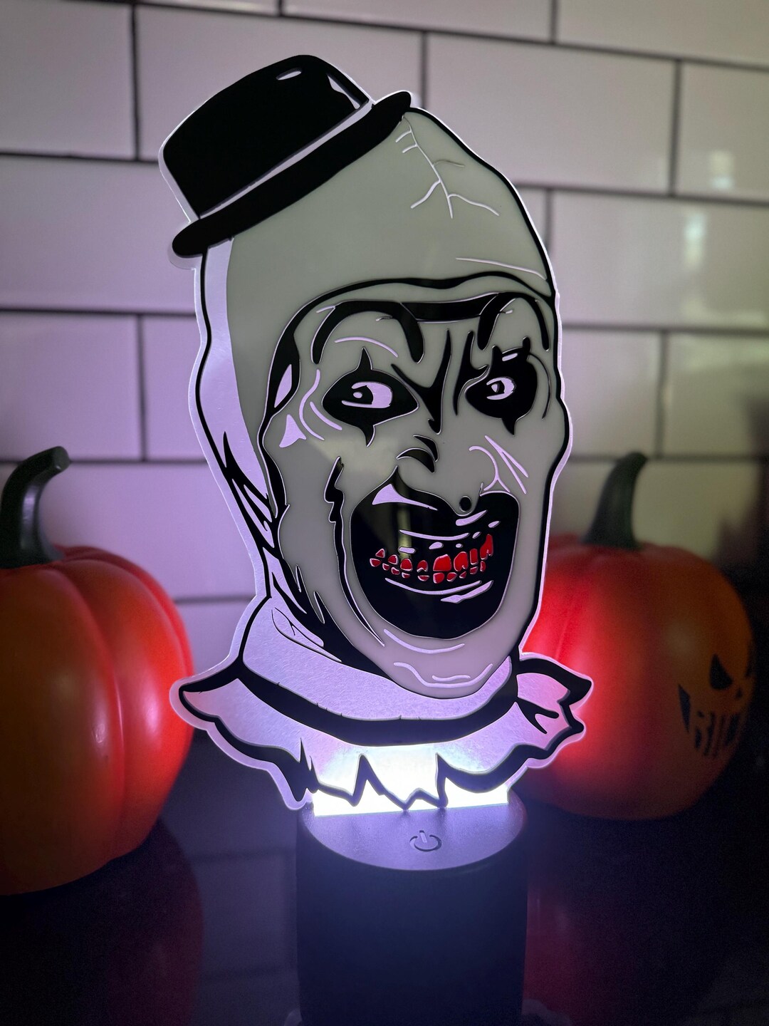 Art the Clown Terrifier Night Light Acrylic W/led Multicolor Base and ...