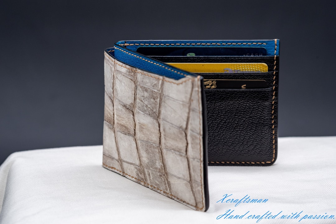 Handcrafted High-end Alligator Leather Bifold Wallet | Luxury Men's ...