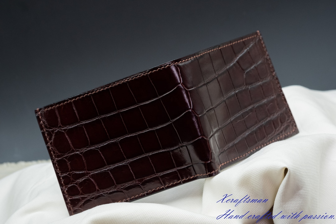 Mens Genuine Alligator Wallet, Handmade to Order, Mens Luxury Leather ...