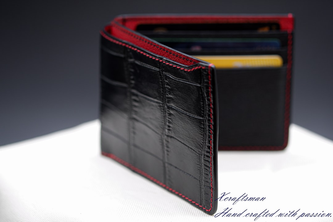 Mens Alligator Leather Wallet. Special Edition Black & Red Wallet for ...